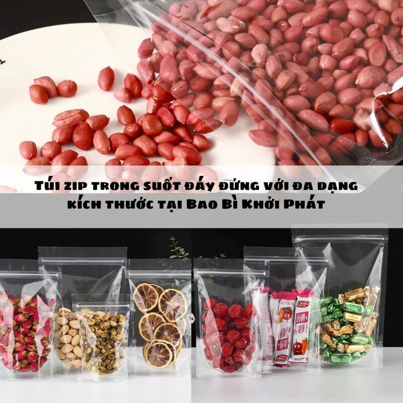 Túi Zipper Trong Suốt Giá Rẻ, Chất Lượng Cao | Bao Bì Khởi Phát